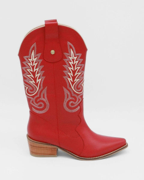 Madison Red Cowboy Boots | Cowboy Boots | Melbelle – Melbelle - Western ...